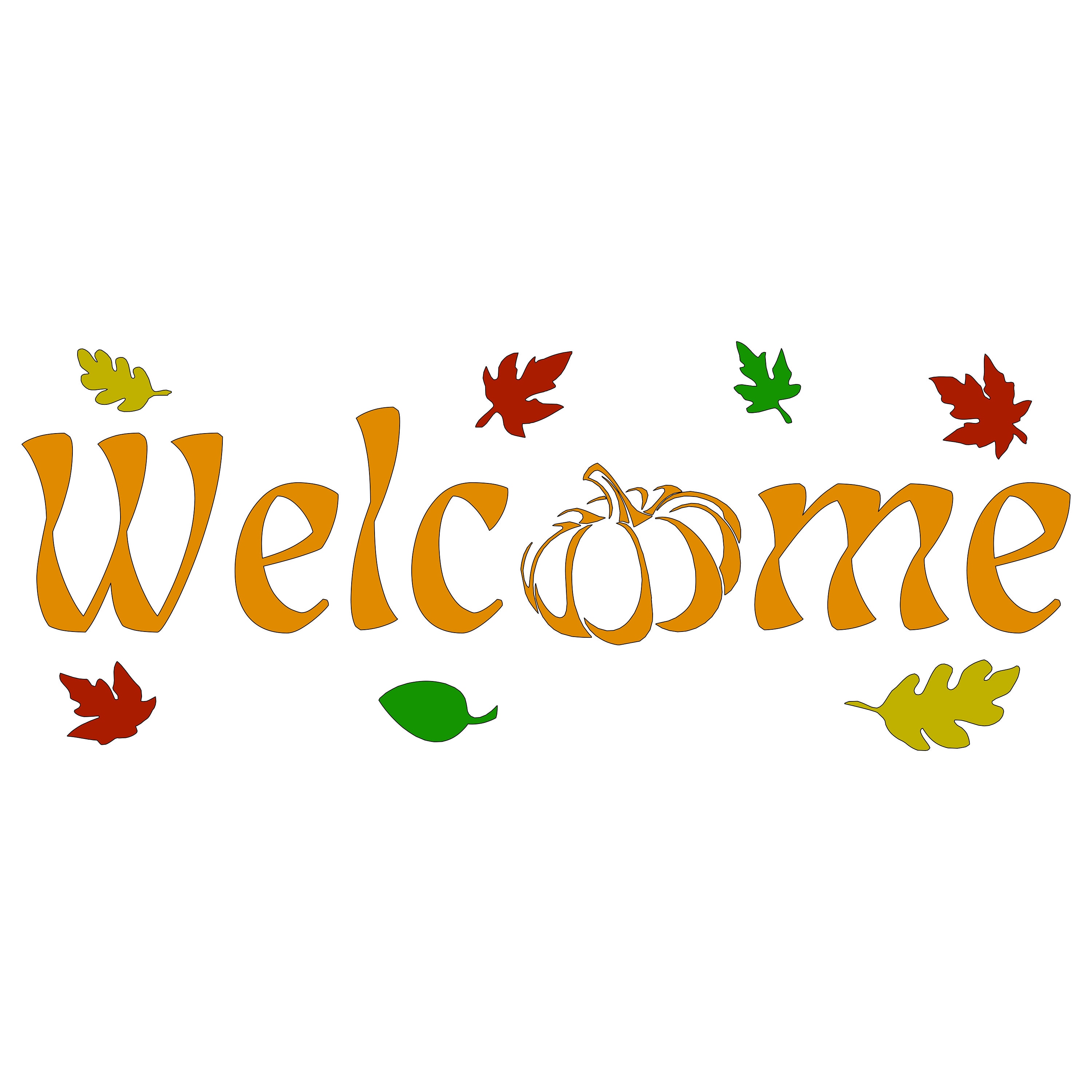 Fall Welcome Sign Horizontal - Etsy