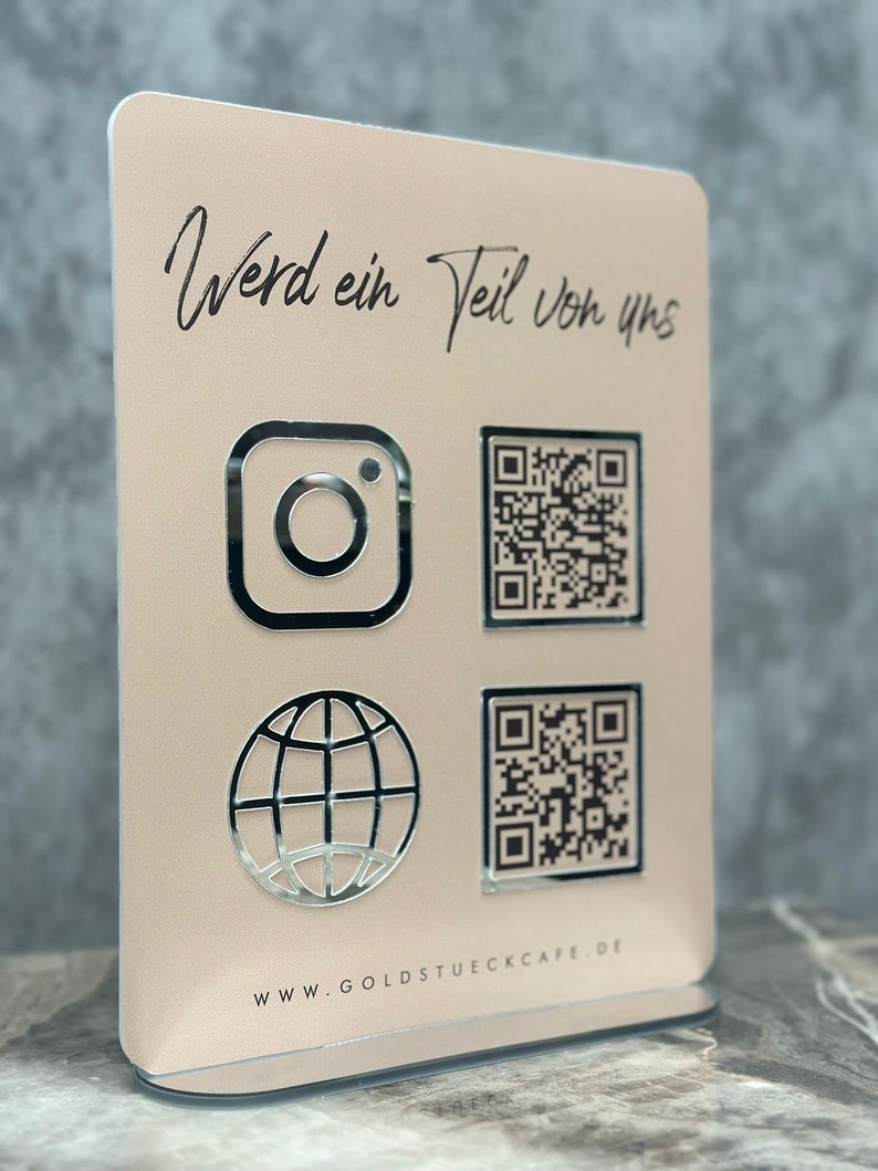 Personalized Acrylic Multi Business Signage With QR Code for Instagram ...