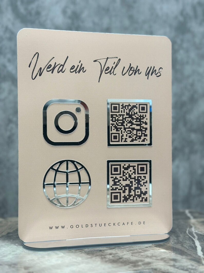 Personalized Acrylic Multi Business Signage With QR Code for Instagram ...