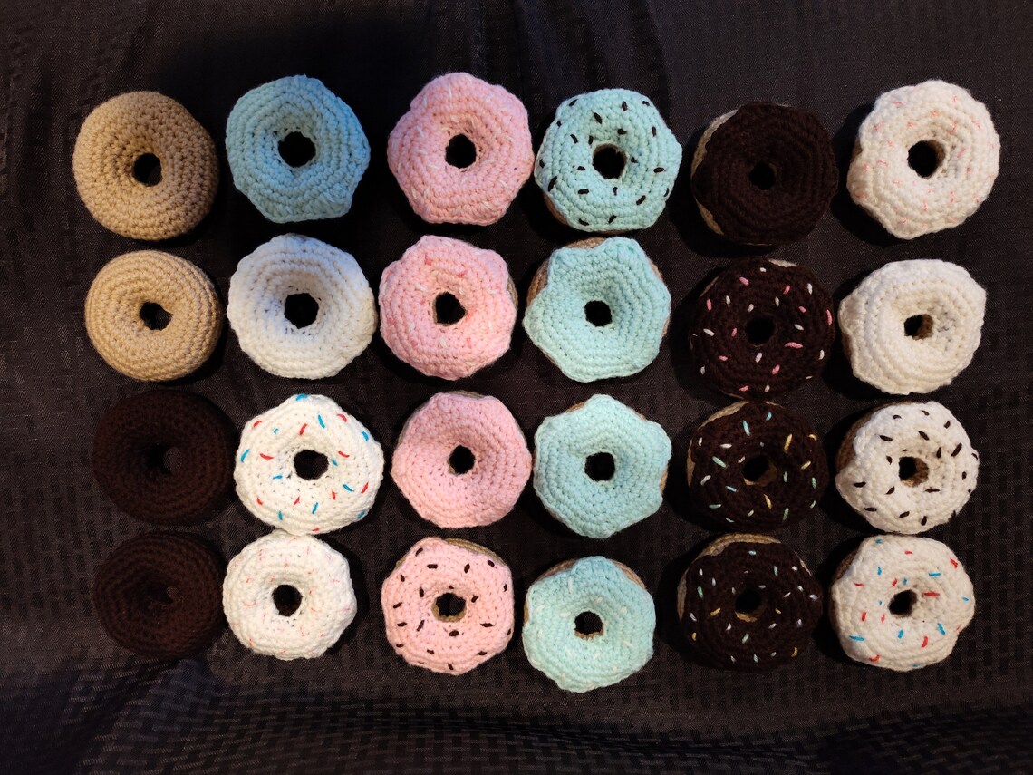 Plush Donut Crochet Box of 2 - Etsy