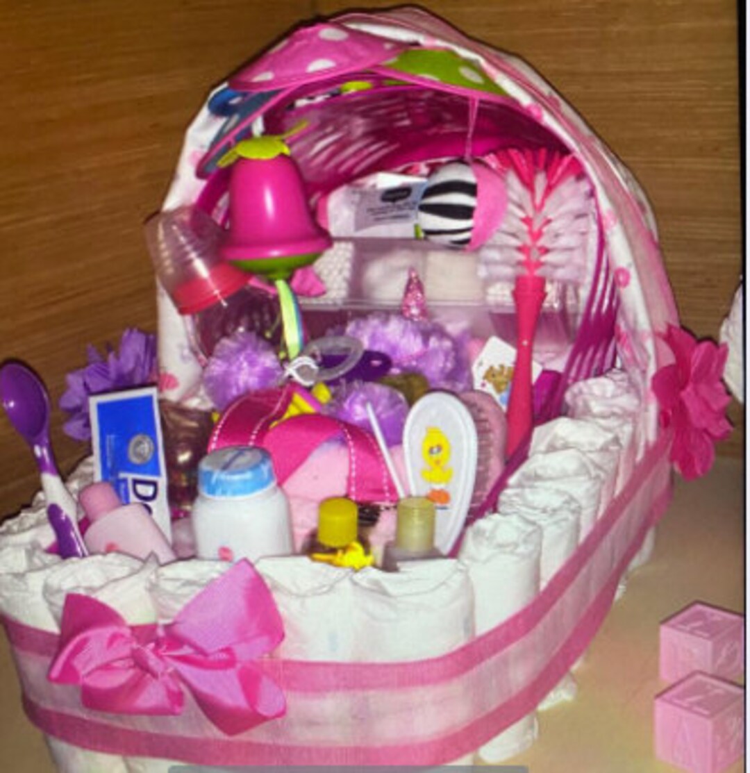 Bassinet Diaper Cake - Etsy