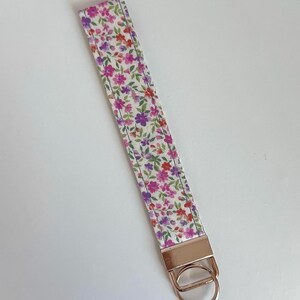 Multi Floral Keychain - Handmade Keychain - Handmade Wristlet ...