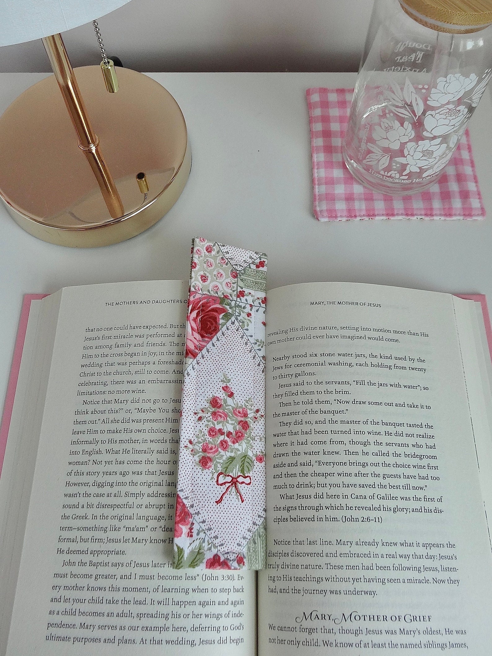 Book Mark - Fabric Book Mark - Coquette Book Mark - Pink Book Mark ...
