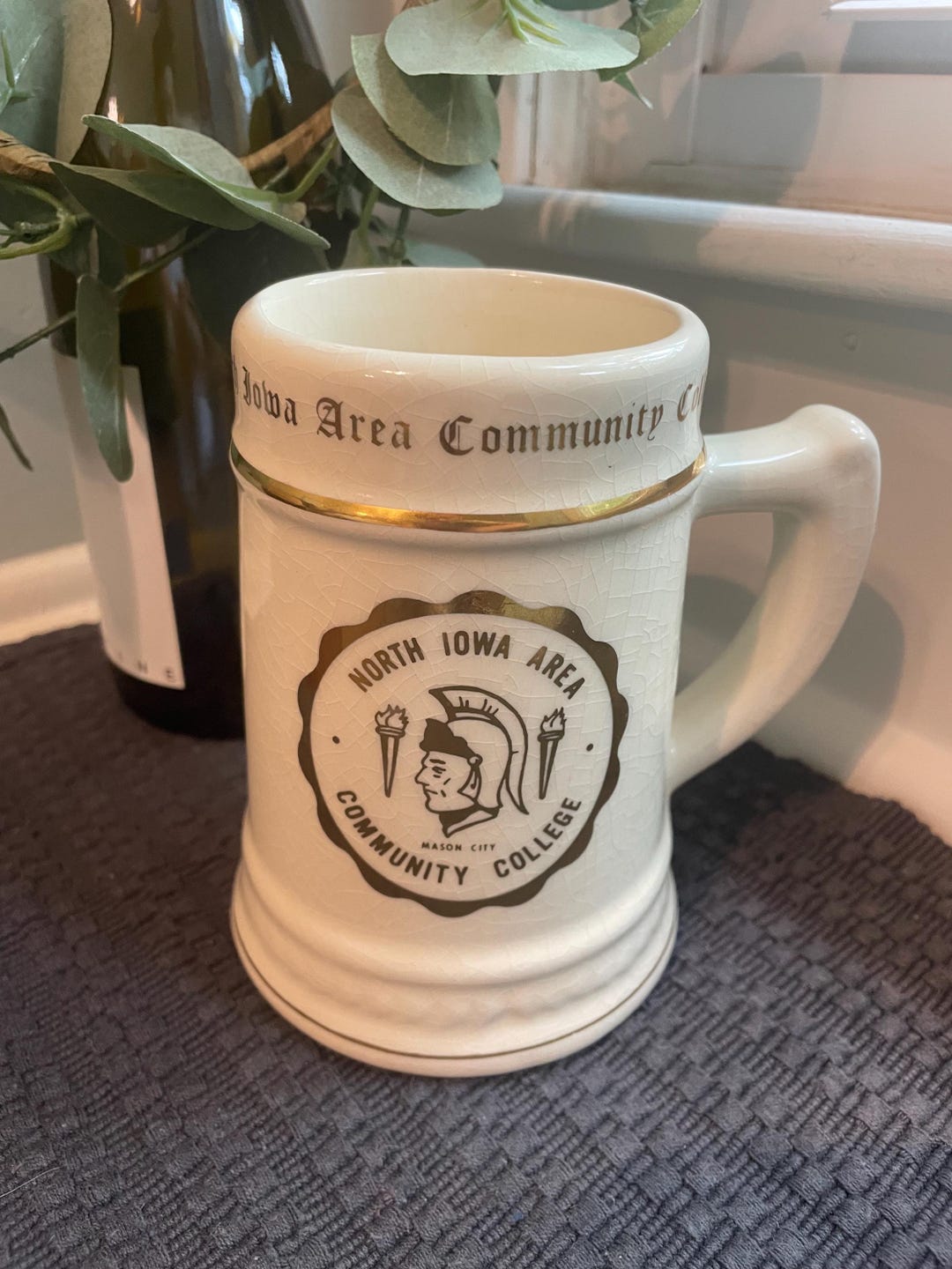 Vintage NIACC Trojan Ceramic Beer Stein Mug, Mason City Iowa, 1960s - Etsy