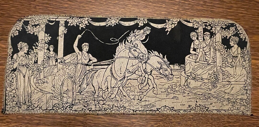 Vintage Roman Chariot Scene Small Tapestry With Sugared Texture - Etsy