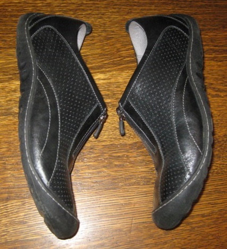 Clark's 'springers', Women's 8, EU 39, Black Leather Shoes With Front ...
