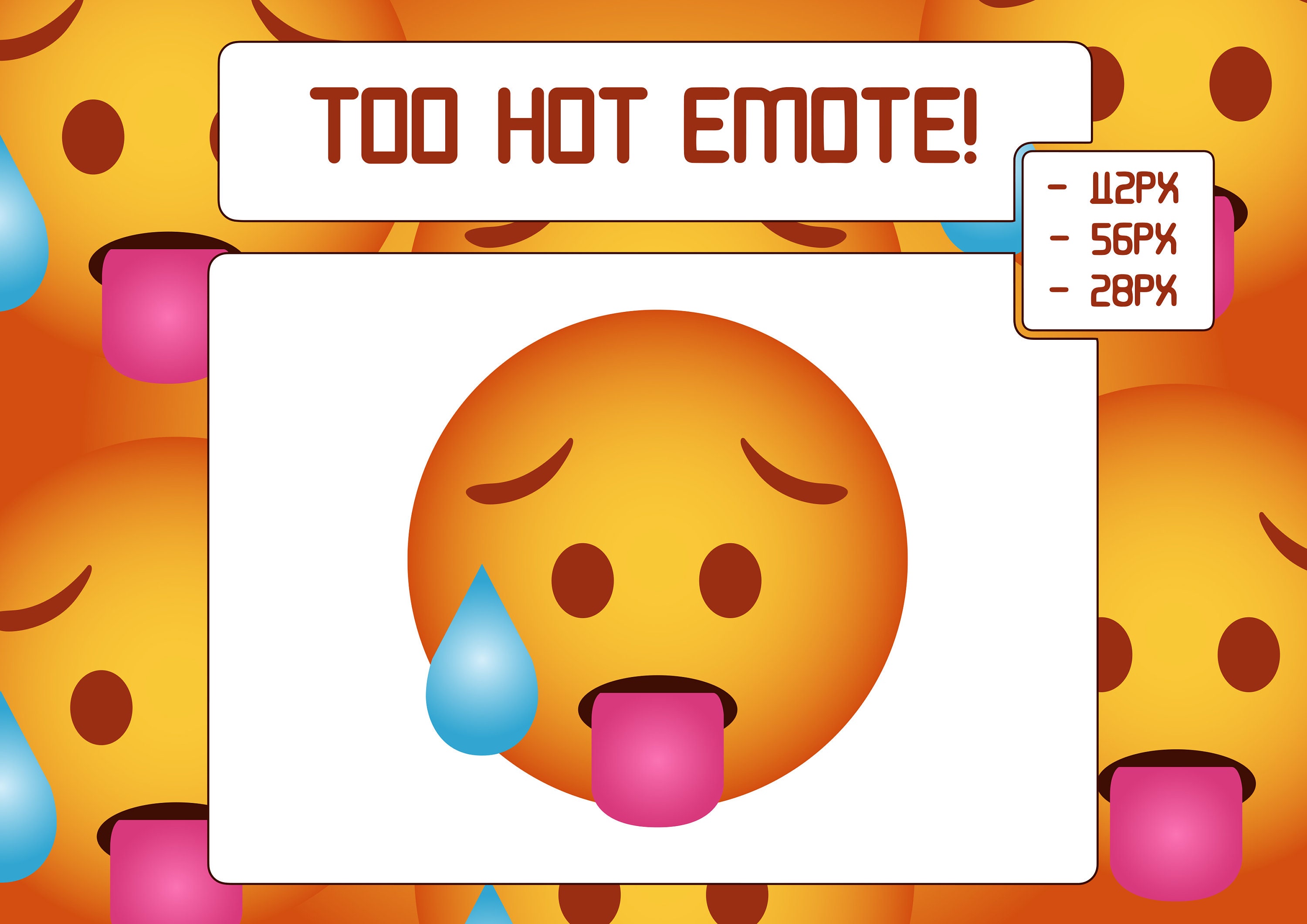 Too Hot Emote Twitch Emote Discord Emote Youtube Emote - Etsy