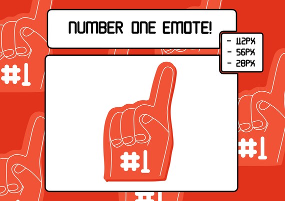 Number 1 Emote Twitch Emote Discord Emote Youtube Emote - Etsy Israel