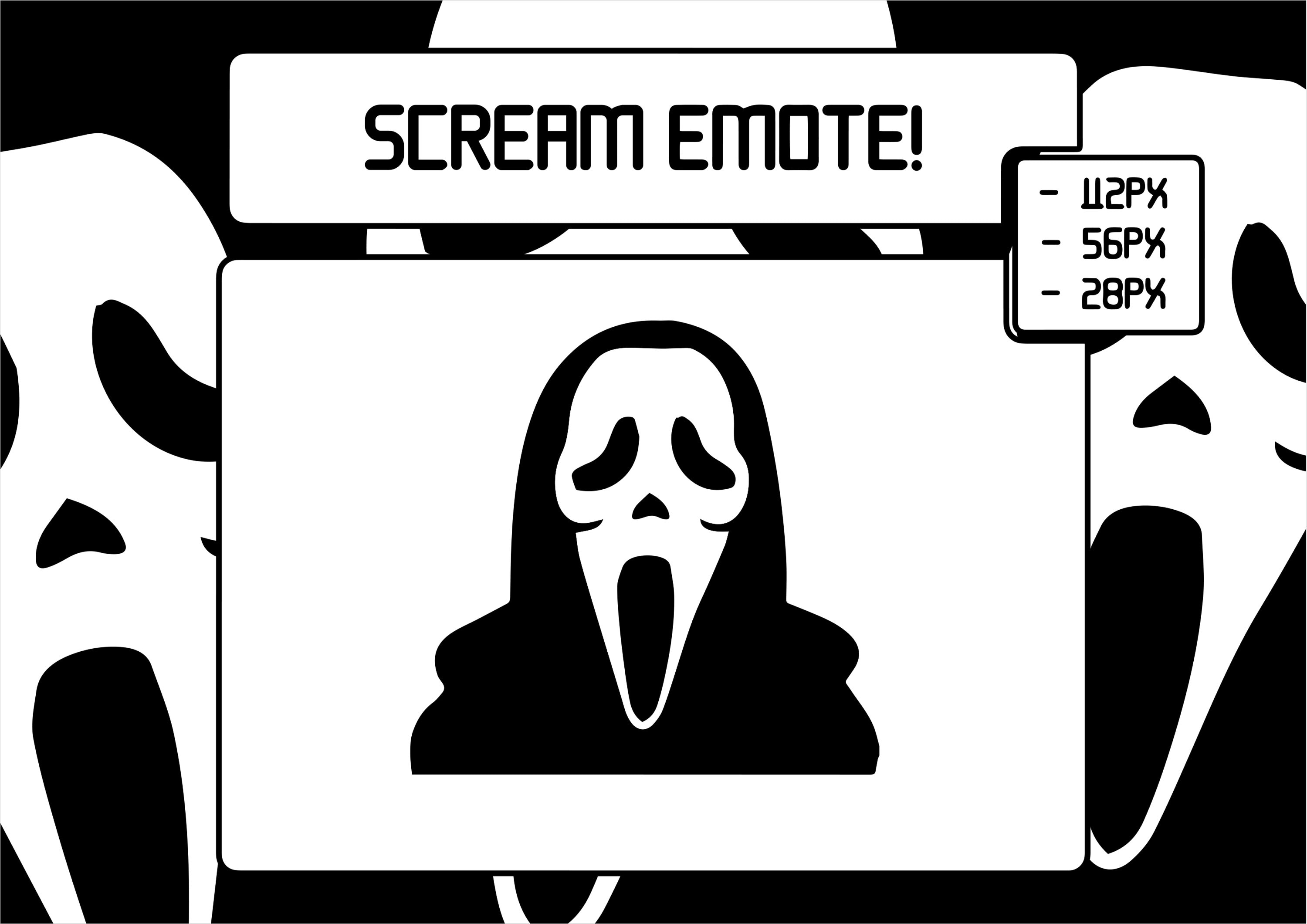 Scream Halloween Emote Twitch Emote Discord Emote - Etsy