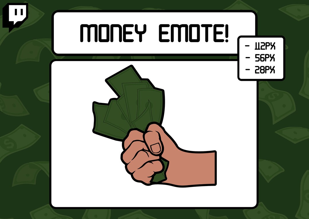 Money Emote Twitch Emote Discord Emote Youtube Emote - Etsy