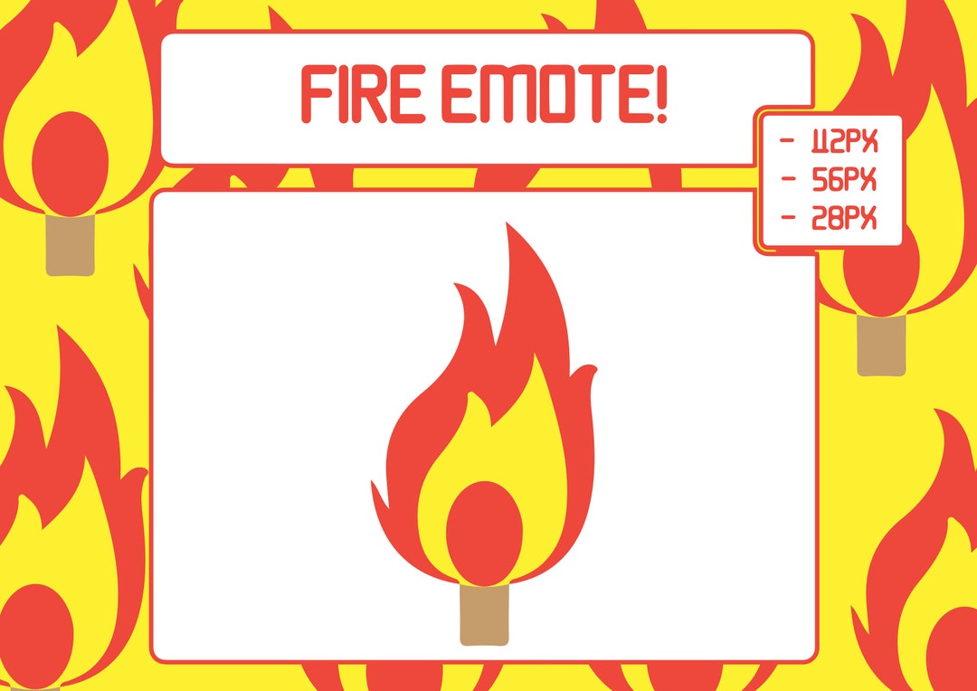 Fire Emote Twitch Emote Discord Emote Youtube Emote Streamer Emote ...