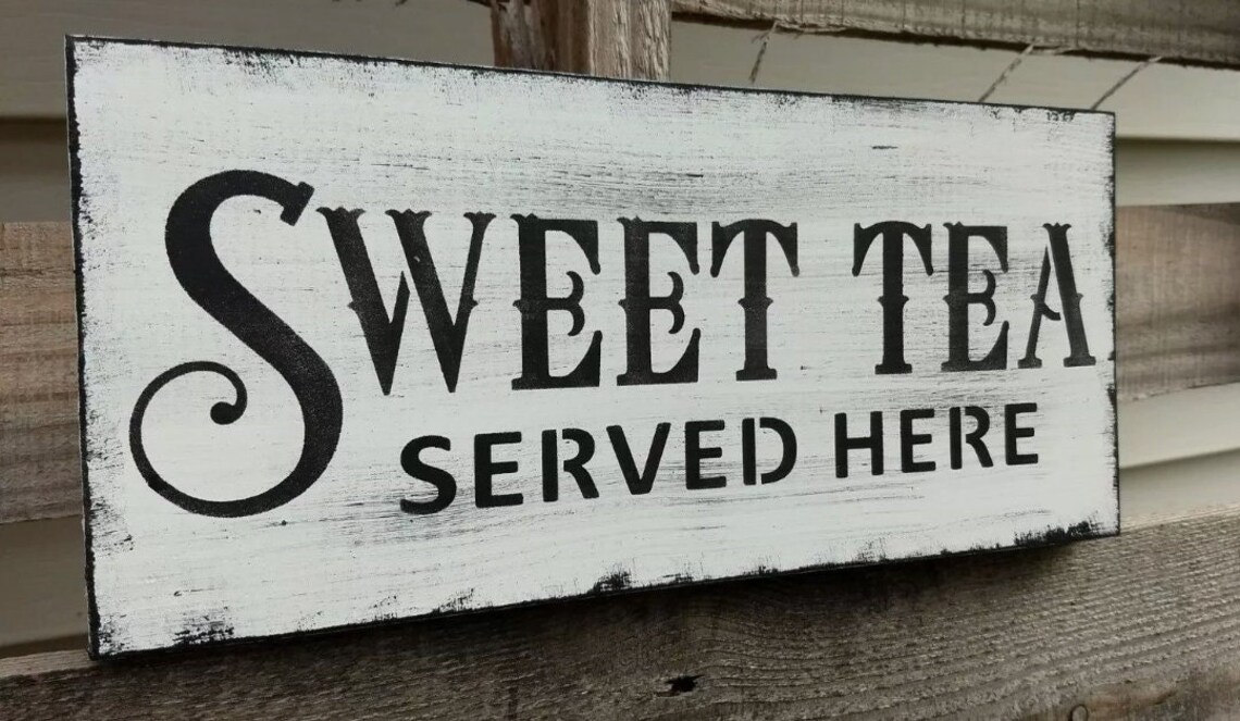 Farmhouse Wood Sign SWEET TEA Home Wooden Rustic Country | Etsy