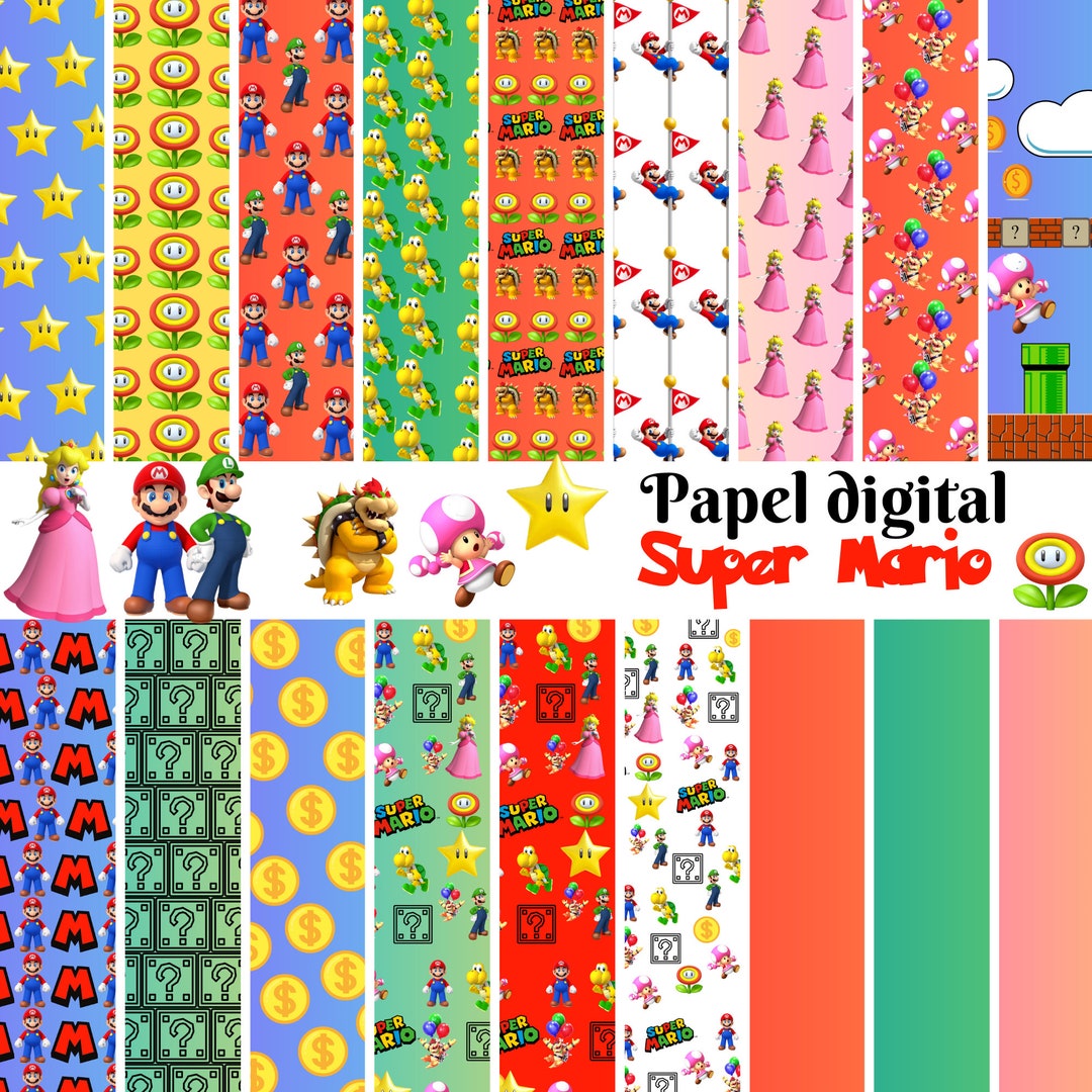Papel Digital De Mario, Mario Papel Digital, Digital Paper De Crafs ...