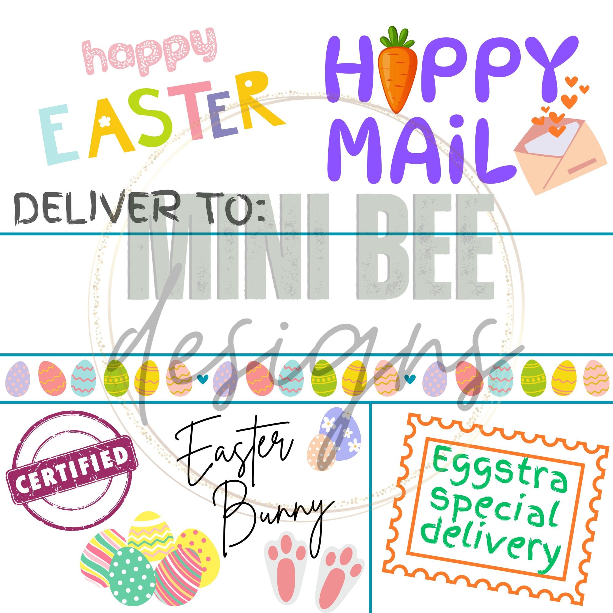 Easter Sack Digital Design - Sublimation PNG File - Customize Your ...