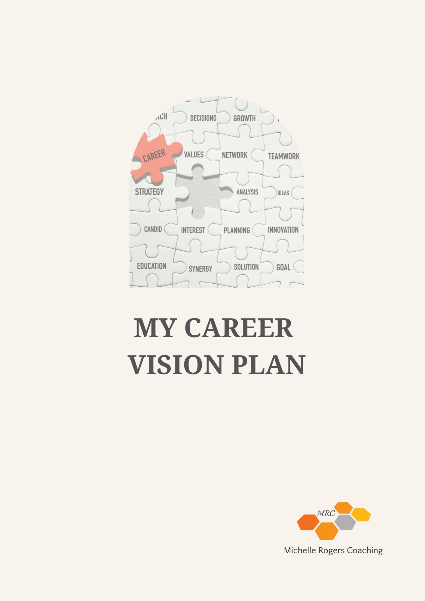 Digital and Editable Career Vision Plan with Career Vision Board - Etsy