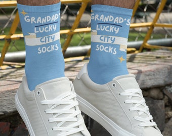 My Lucky Manchester City Socks in Team Colors - Etsy