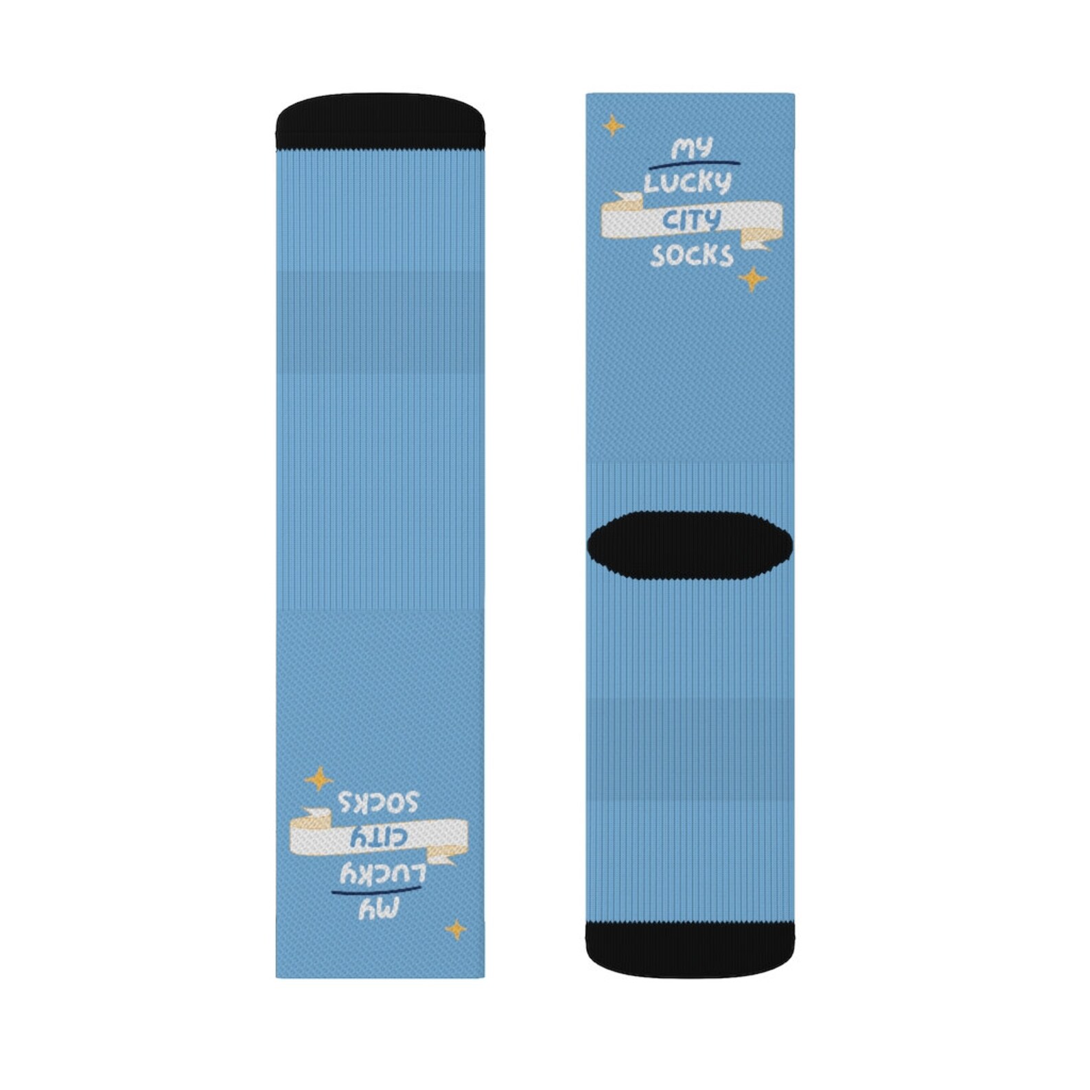 My Lucky Manchester City Socks in Team Colors - Etsy