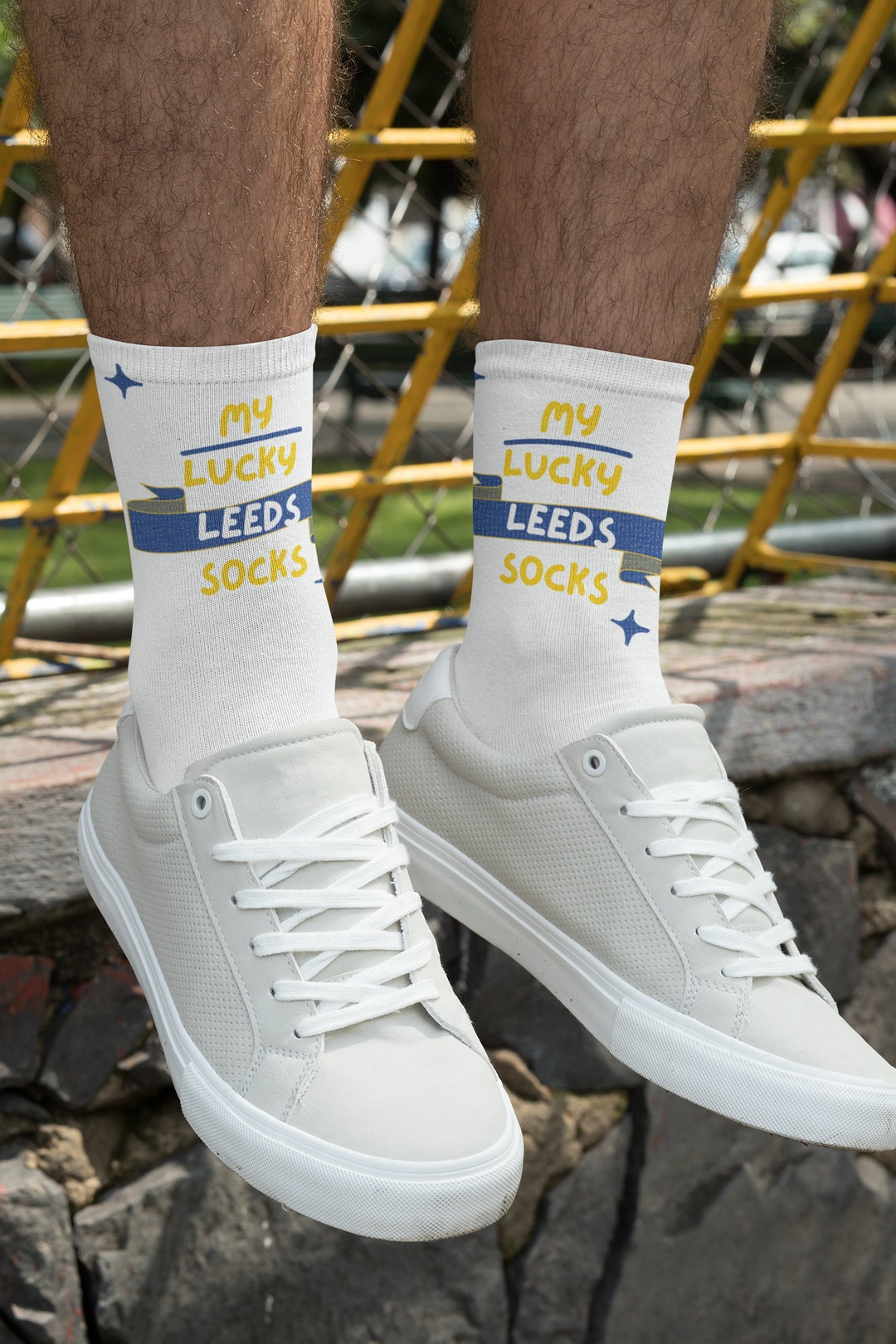 My Lucky Leeds Socks (team Colours) - Etsy