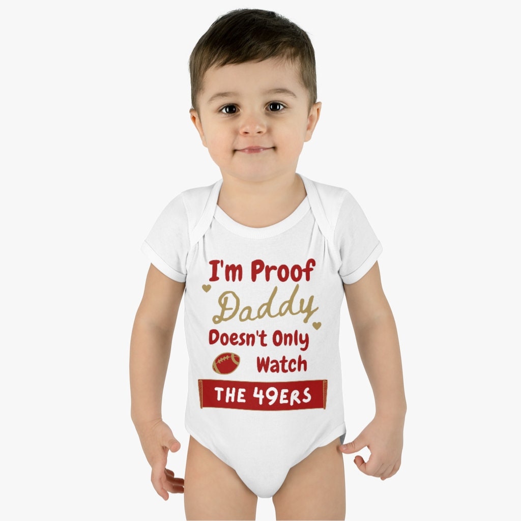 San Francisco 49ers Baby Onesie Daddy Doesn't Only Watch the 49ers - Etsy