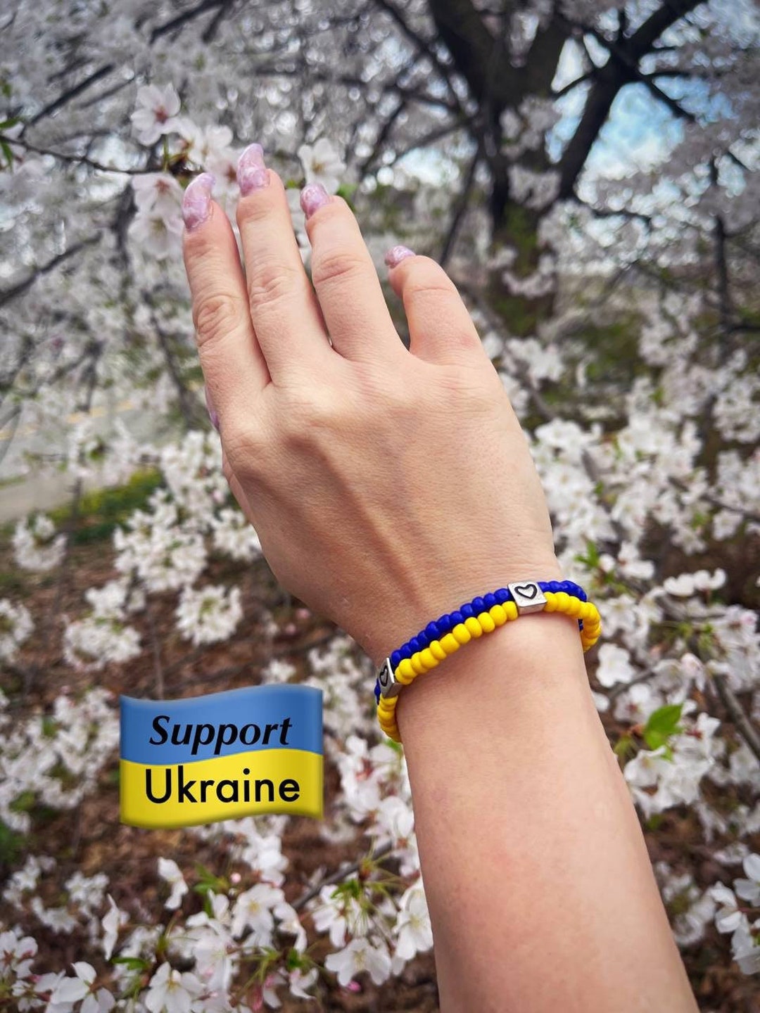 Support Ukraine Bracelet, Ukraine Beaded Bracelet, Ukrainian Bracelet ...