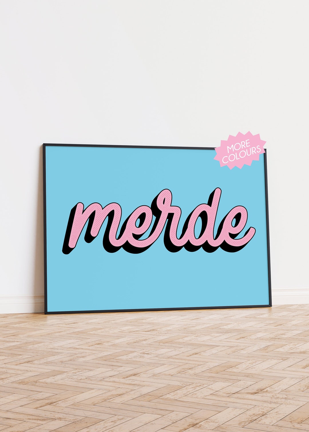 Merde Print French Print French Wall Art French Poster French Art Print ...