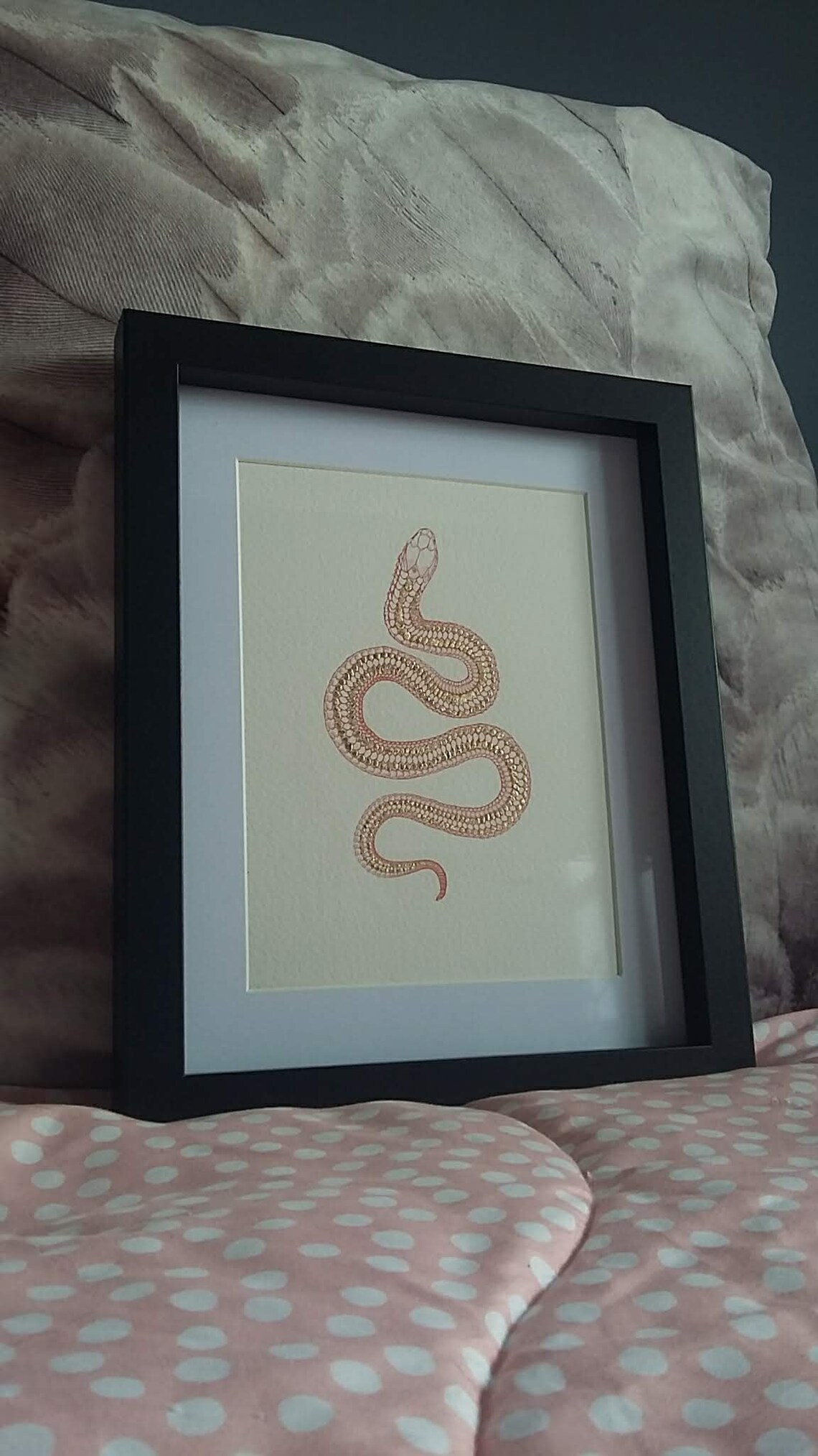 Animalia Red Gilded Snake Art Print A5 UNFRAMED - Etsy