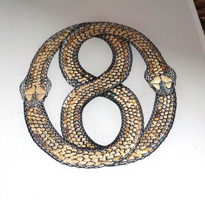 Ouroboros Snake Art Print: Gilded Mystical Folklore Art (A5, Unframed ...