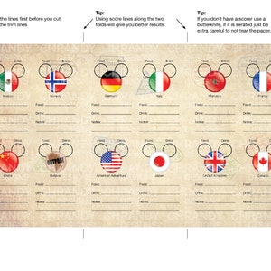 PRINTABLE PDF - Drinking and Eating Around the World Showcase Passport ...