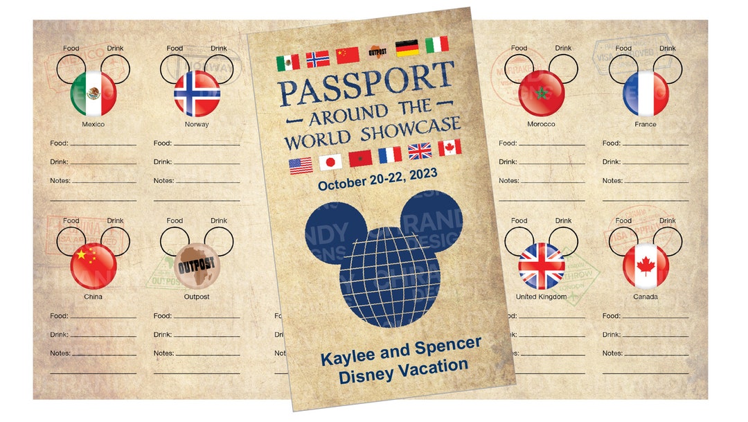 PRINTABLE PDF - Drinking and Eating Around the World Showcase Passport ...