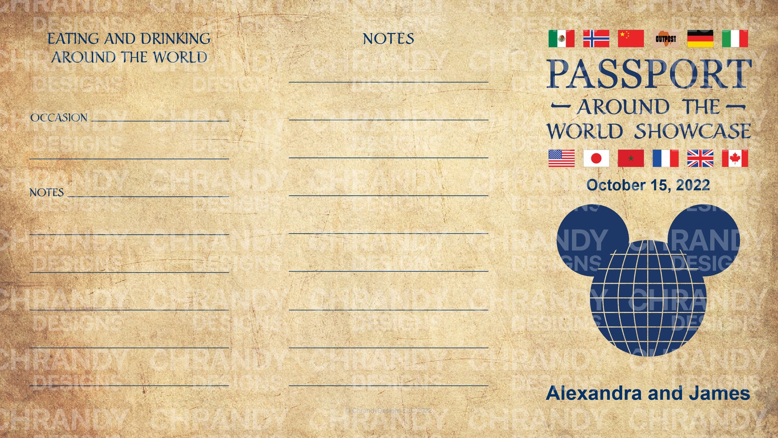 PRINTABLE PDF Drinking and Eating Around the World Showcase - Etsy