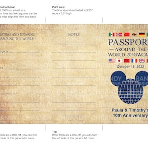 PRINTABLE PDF - Drinking and Eating Around the World Showcase Passport ...