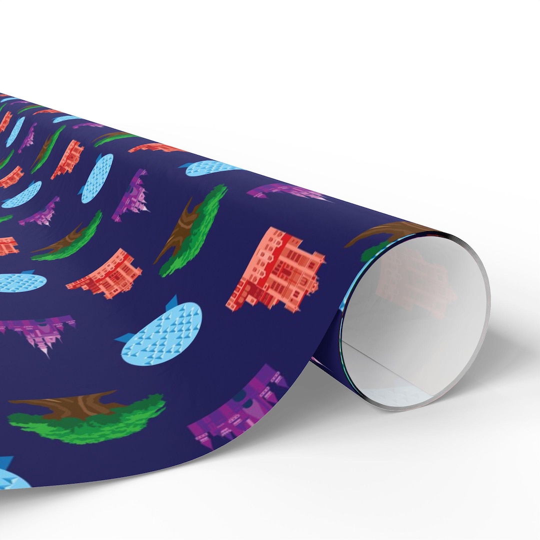 Disney-inspired Gift Wrap | WDW Park Beacons Wrapping Paper - Etsy
