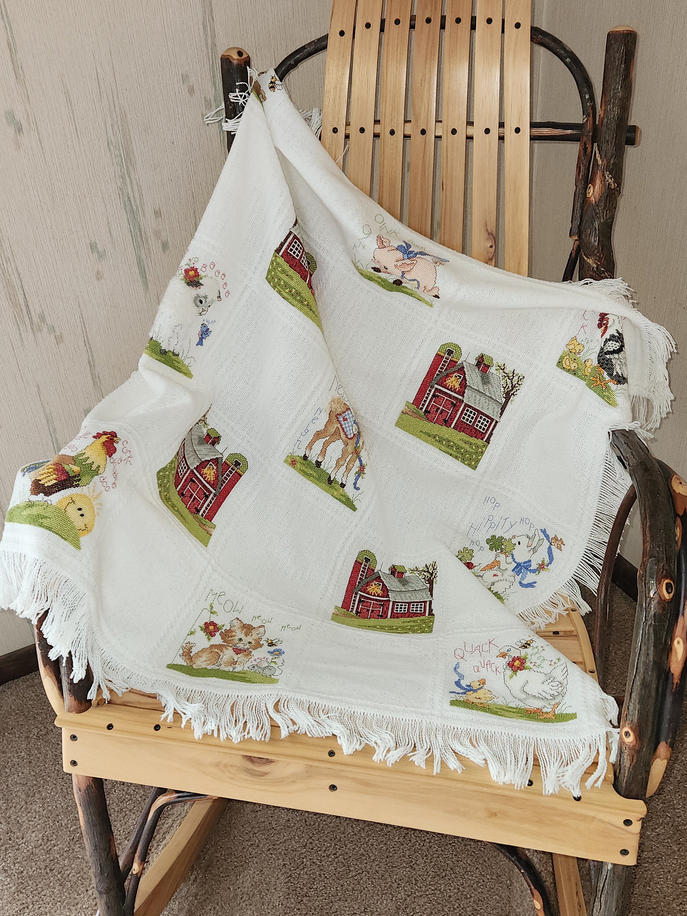 Farm Animals Nursery Afghan - Etsy