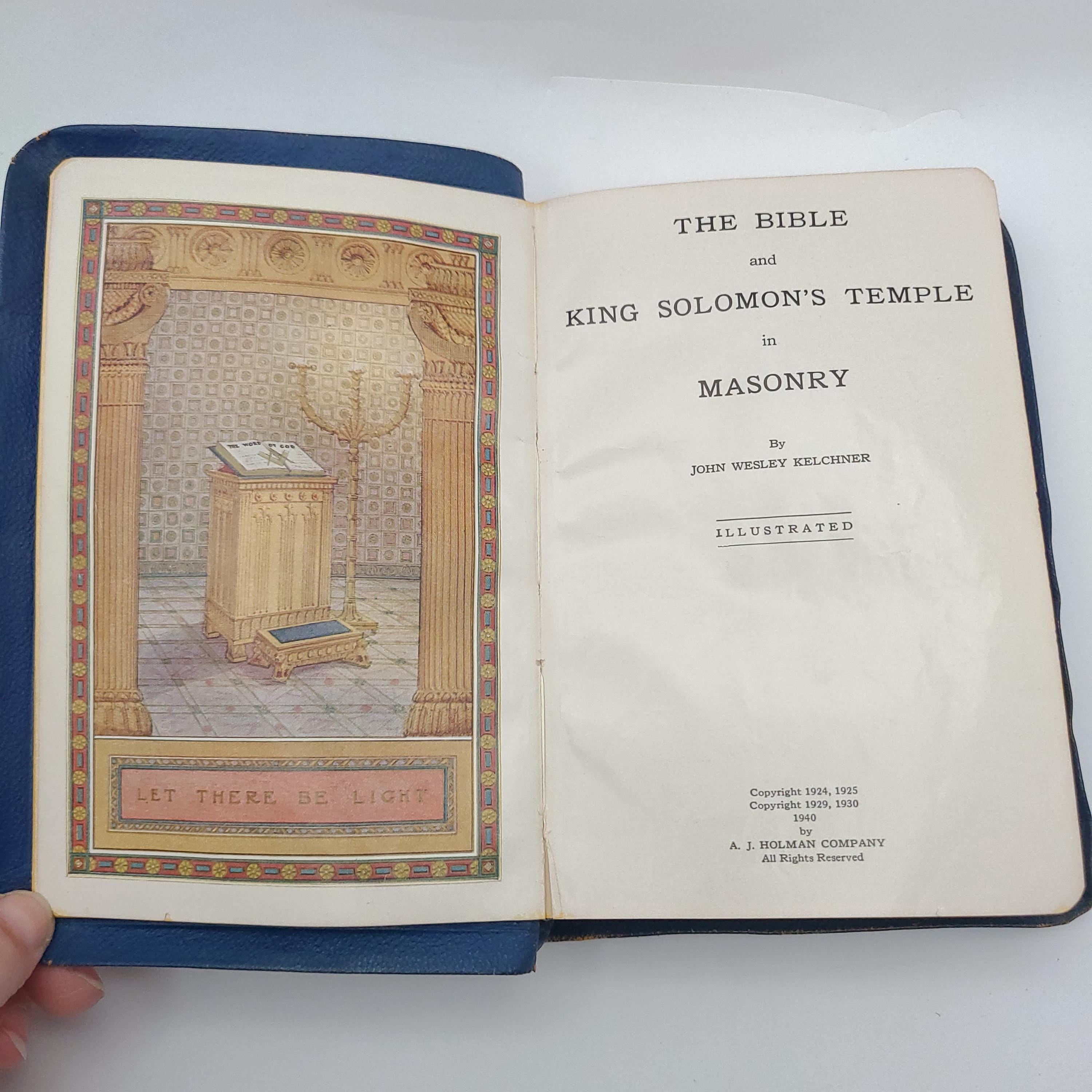 Vintage 1940 Holy Bible Masonic Edition Holman Blue Cover Illustrated ...