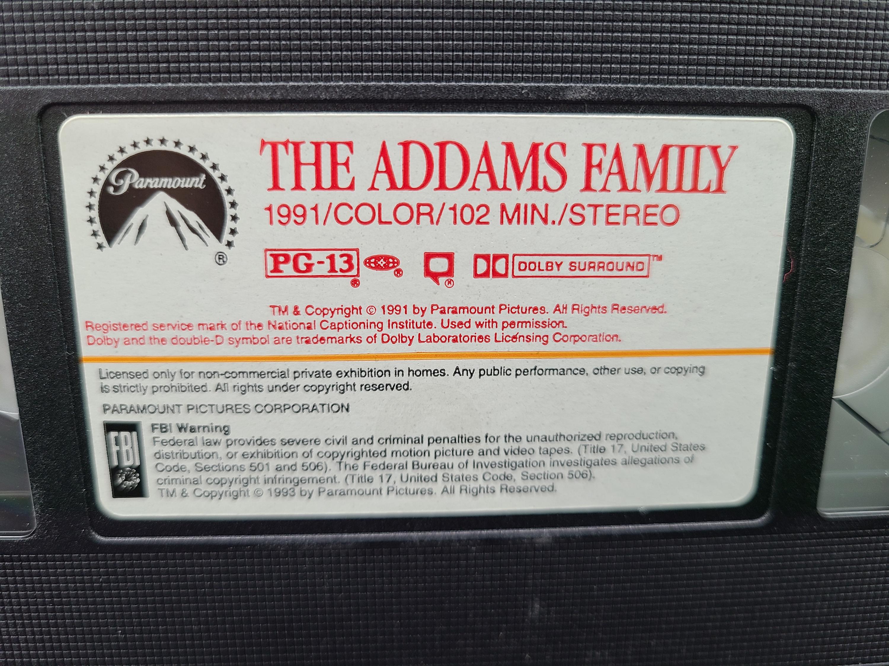 The Addams Family VHS 1991 Mcdonald’s Exclusive Classic Movie Film ...
