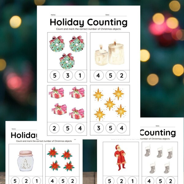 Count and Clip Cards - Etsy