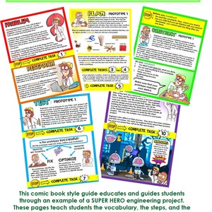 STEM Egg Drop Parachute for Gr 5/6 Comic Book Style: Elementary ...