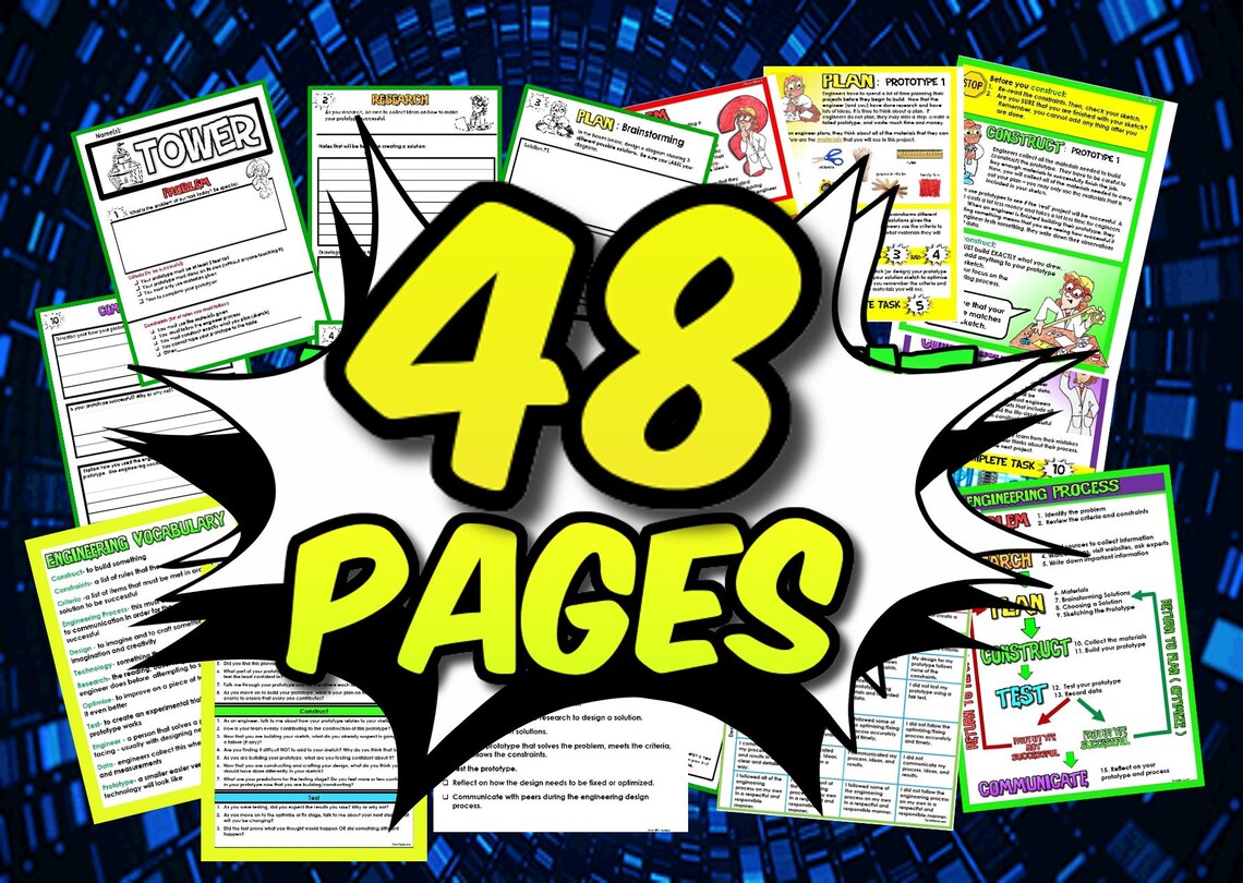 STEM Glider Gr 3/4 Comic Book Style: Elementary Activity Math Science ...