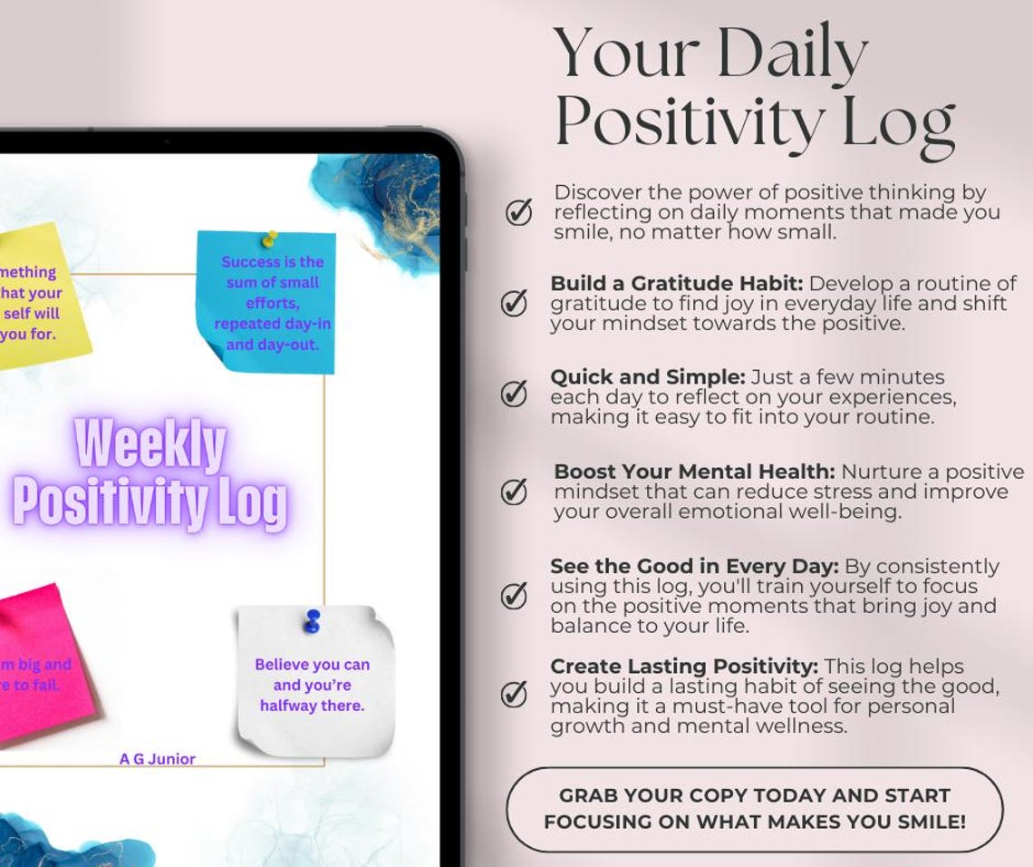 Gratitude Journal, Mental Health, Reading Log, Self Care Journal ...