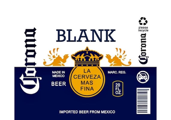 Corona Tumbler Wrap Jpeg Blank Corona Wrap and 2 Tumbler Mock | Etsy