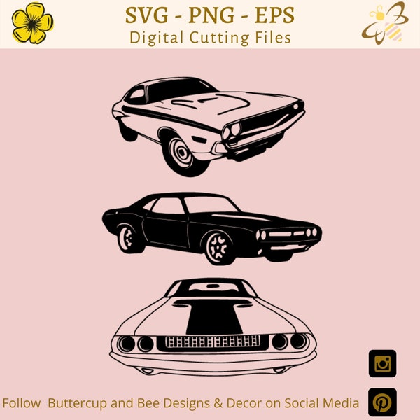 Dodge Challenger Svg - Etsy