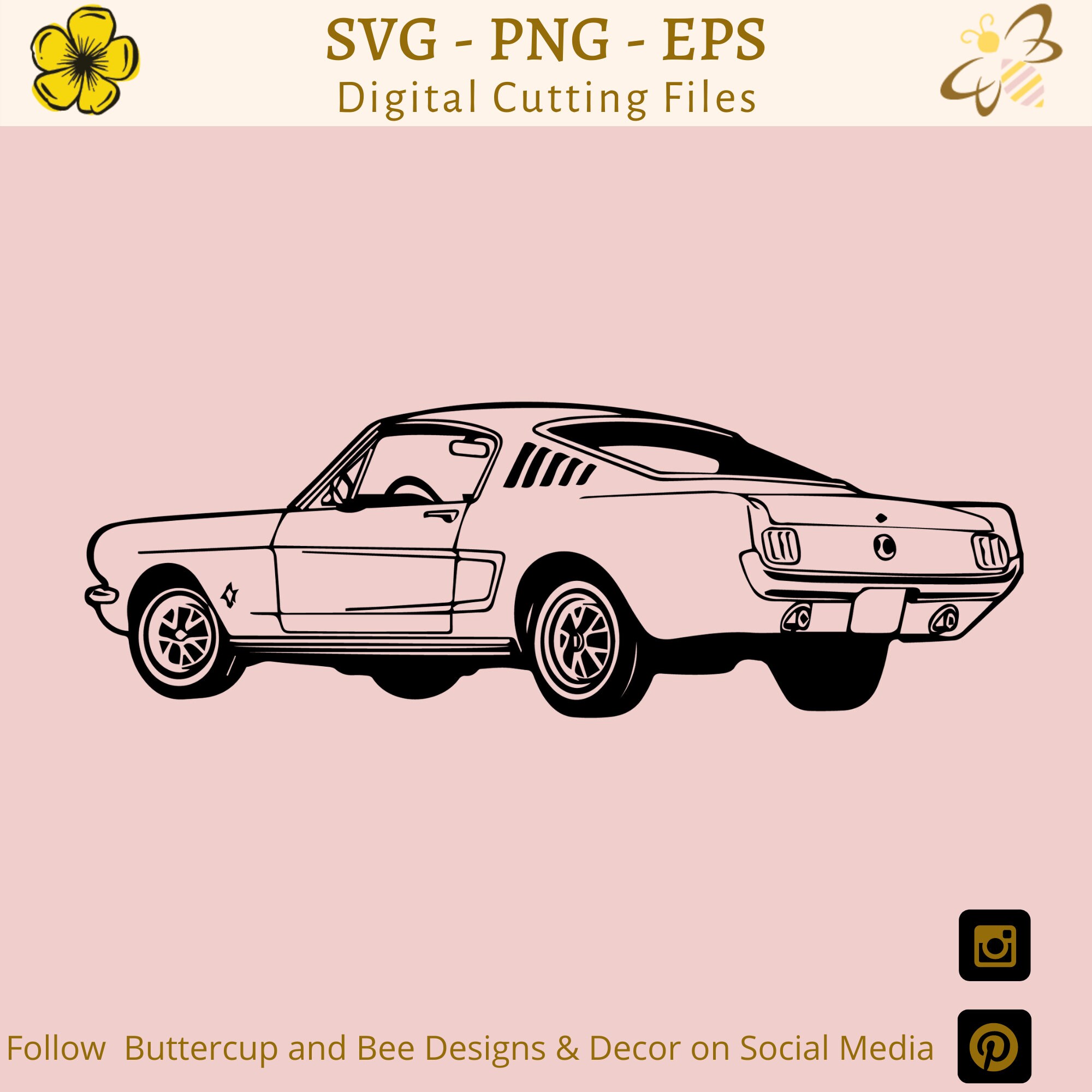 Ford Mustang SVG Shelby GT Svg Shelby Cobra SVG Muscle Car | Etsy Australia