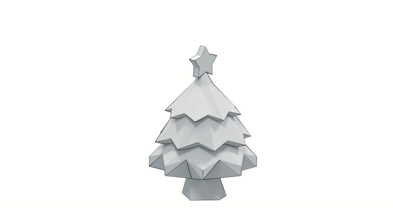 Christmas Tree Papercraft, 3d Tree Papercraft , Cricut Papercraft ...