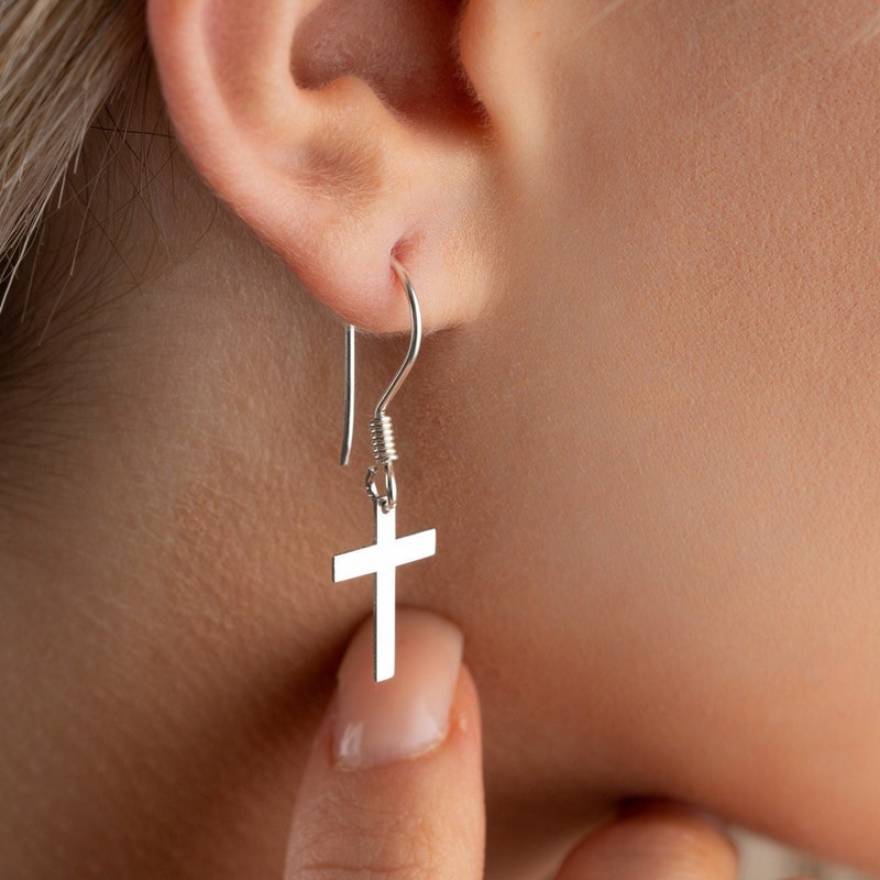 Crucifix Earrings - Etsy