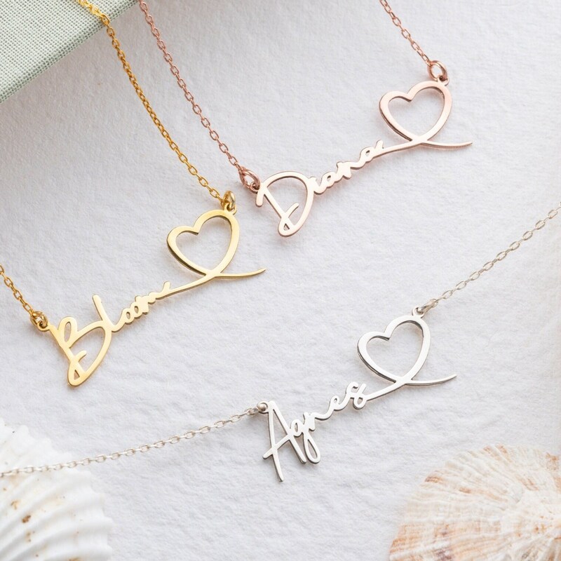 Handwritten Necklace - Etsy