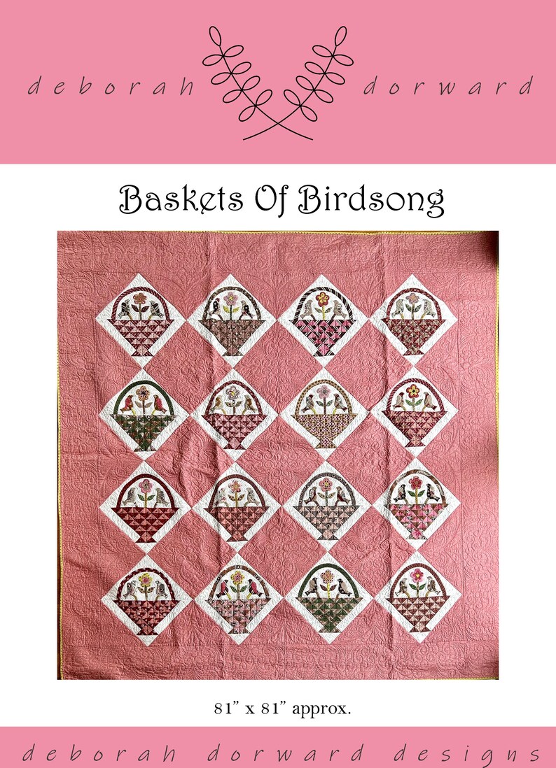 Baskets of Birdsong Quilt Pattern **DIGITAL VERSION** - Etsy