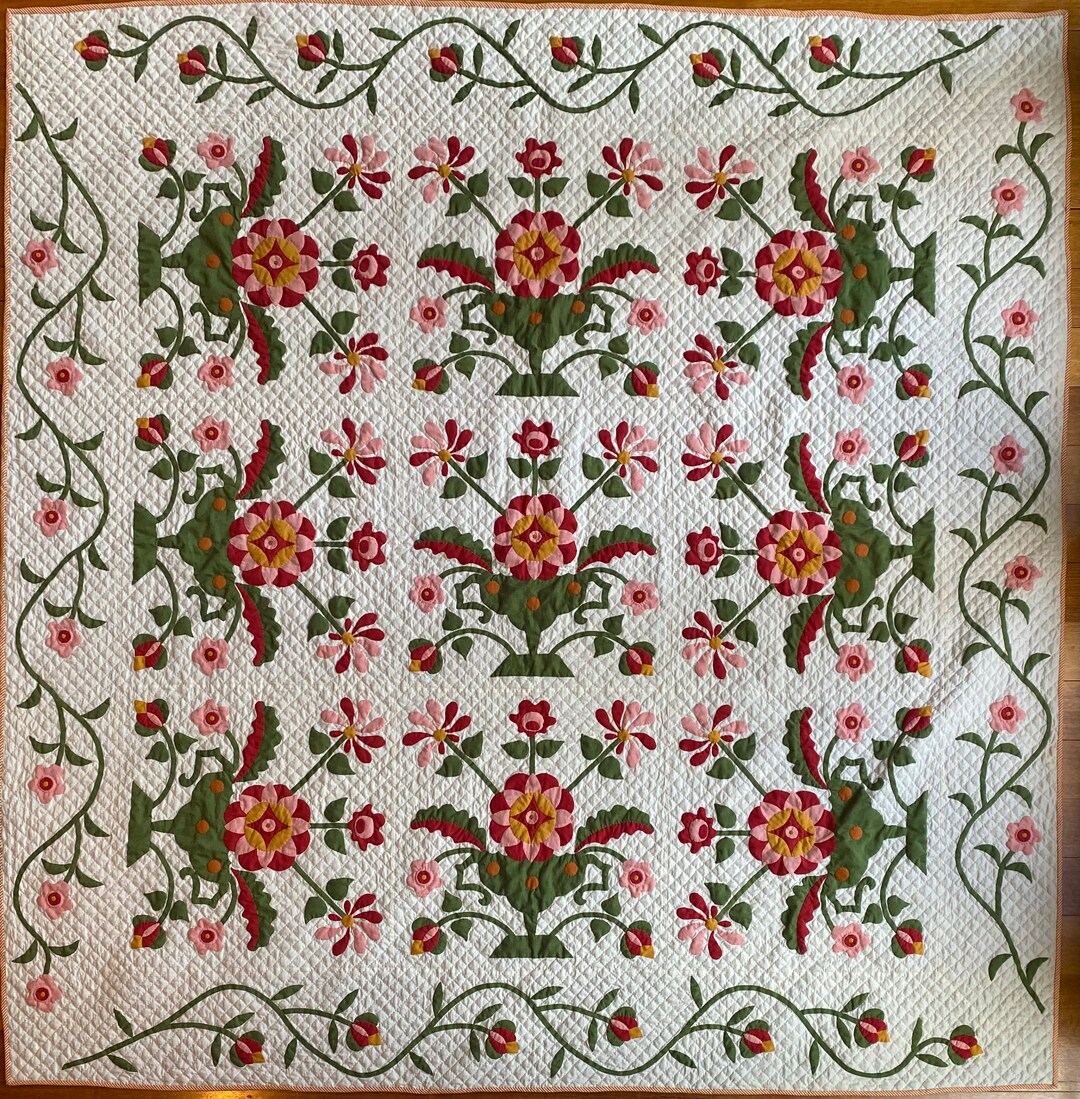 Susan's Harrison Rose Vase Quilt Pattern - Etsy