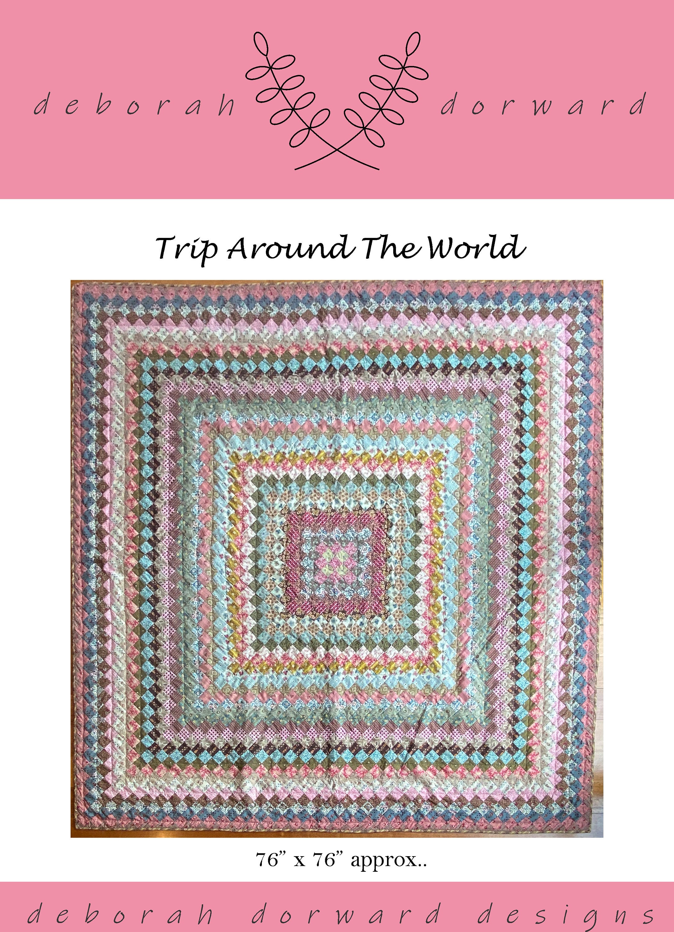 Trip Around the World Quilt Pattern *physical Pattern * - Etsy