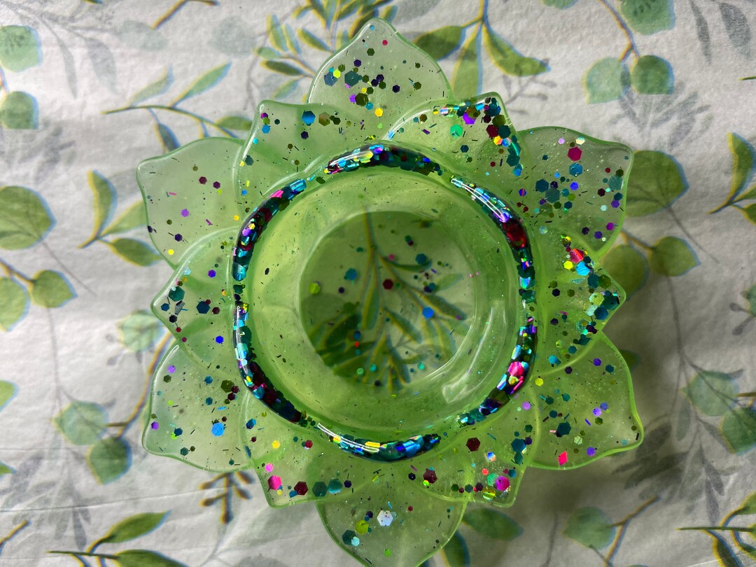 Handmade Resin Lotus Flower Candle Holder - Etsy