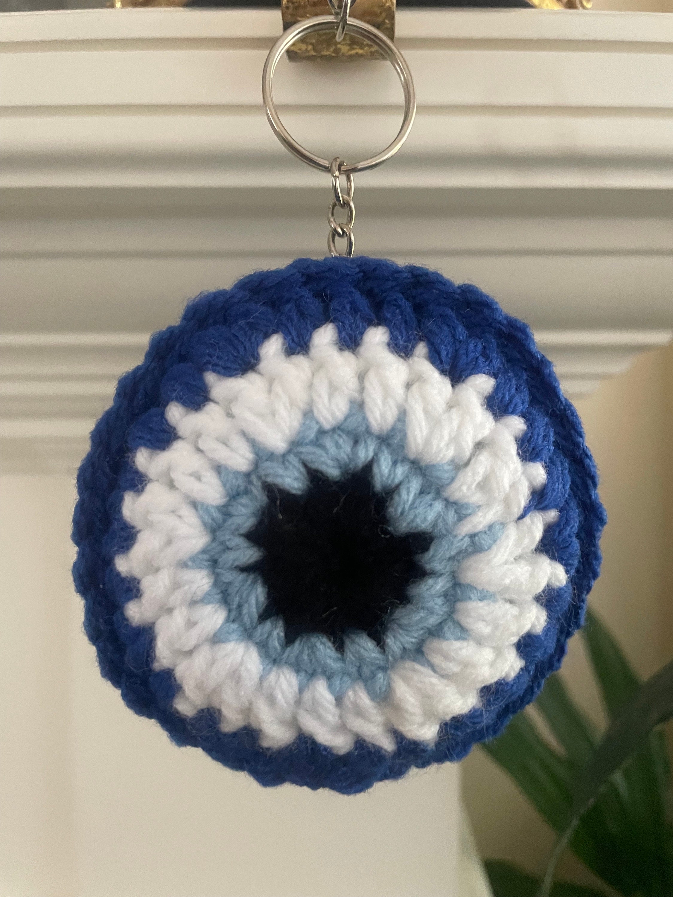 Evil Eye / Evil Eye Key Chain / Evil Eye Keyring / Bag Charm / Crochet ...